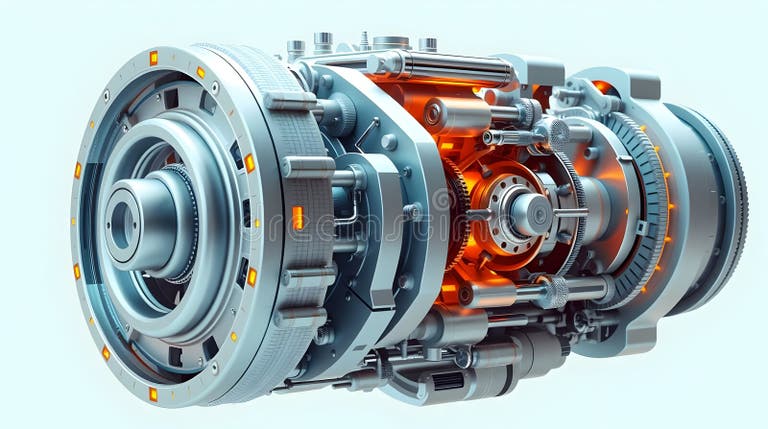 Advanced Engine Core - Futuristic Powerhouse Design with Glowing ...