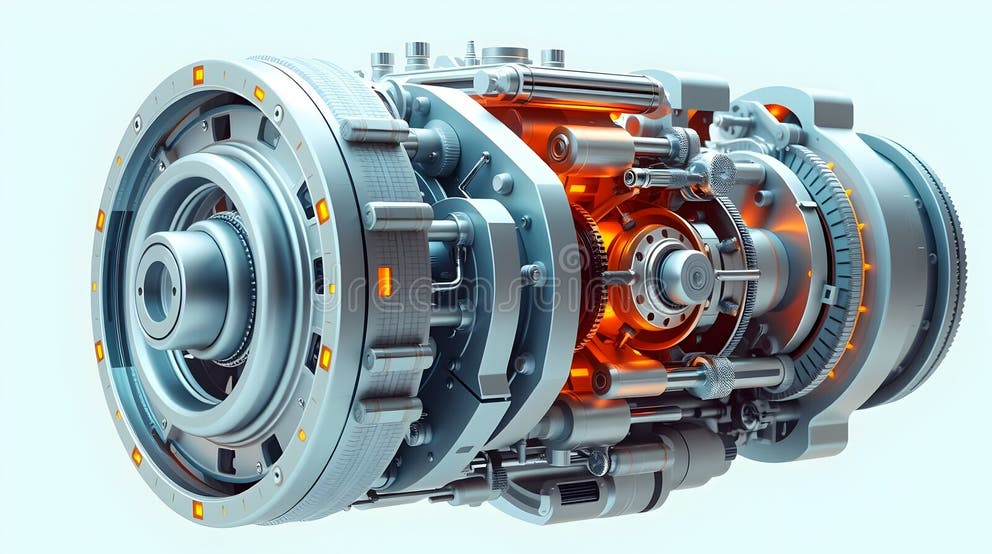 Advanced Engine Core - Futuristic Powerhouse Design with Glowing ...