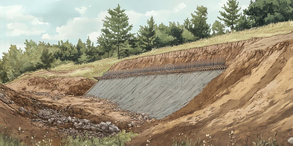 Advanced Engineering Illustration of Soil Nail Wall Design for ...