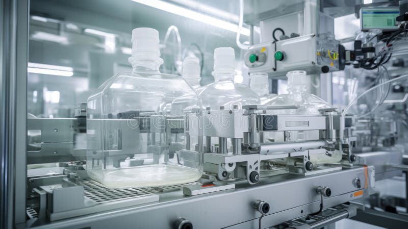 Advanced Equipment Inside a Pharmaceutical Manufacturing Facility Stock ...