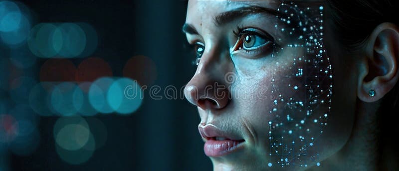 Advanced Facial Recognition Scan Overlay a Futuristic Perspective on ...