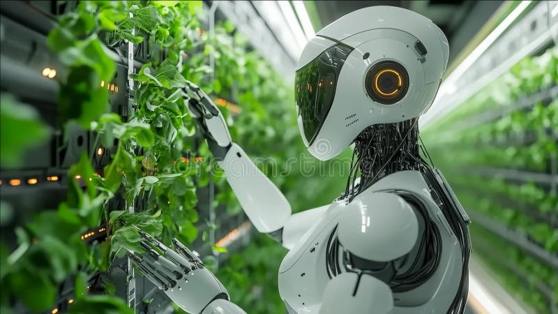 Advanced Farming Robot Monitoring and Analyzing Crops in Vertical Farm ...