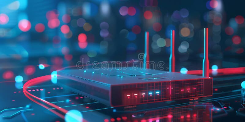 Advanced Fast Broadband Wireless Router. Concept of New Technology and ...