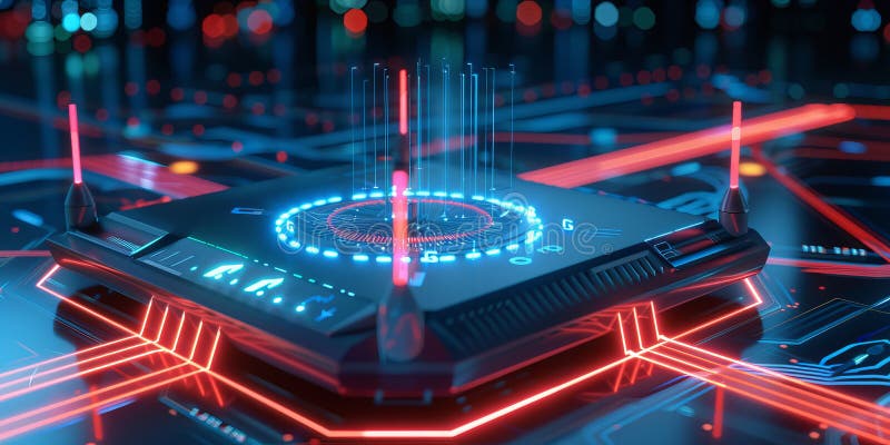 Advanced Fast Broadband Wireless Router. Concept of New Technology and ...