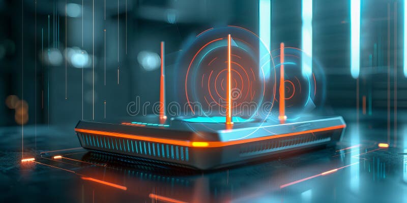 Advanced Fast Broadband Wireless Router. Concept of New Technology and ...