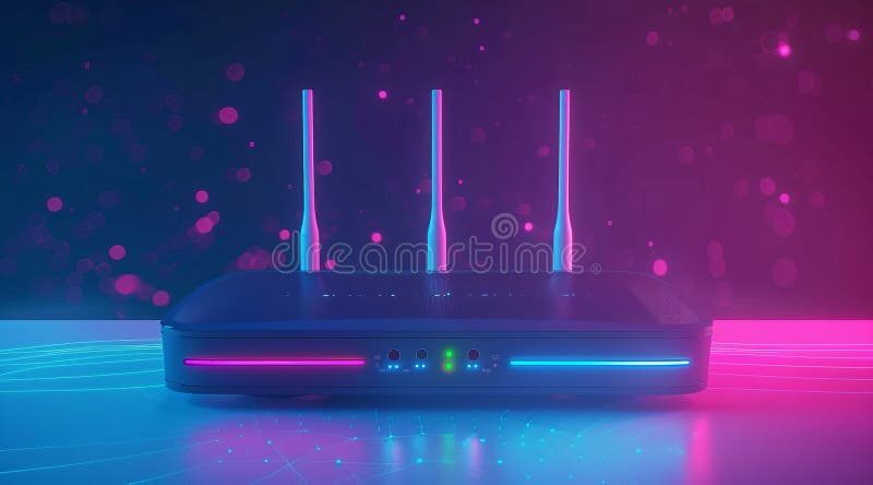 Advanced Fast Broadband Wireless Router. Concept of New Technology and ...