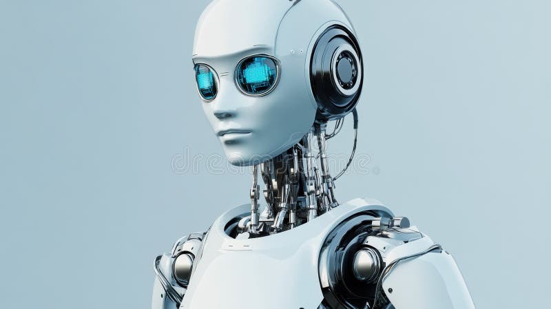 Advanced Female Robot stock illustration. Illustration of computer ...