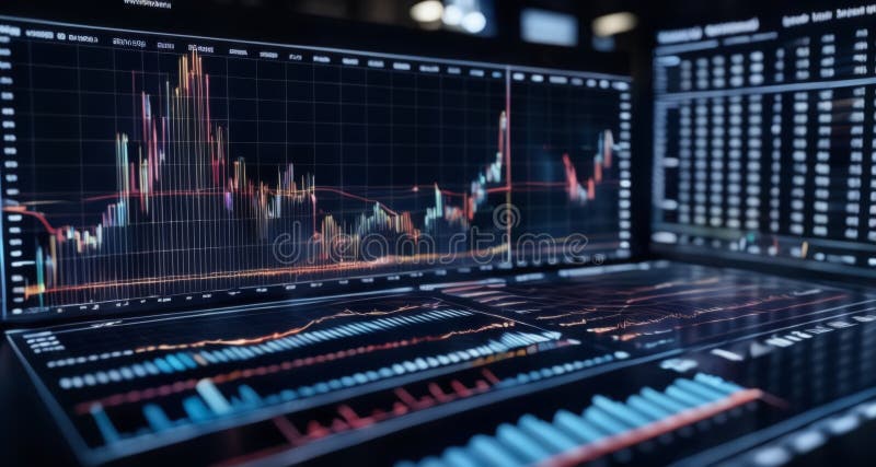 Advanced Financial Analysis in Progress Stock Illustration ...