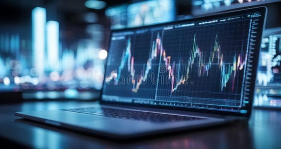 Advanced Financial Analysis in Progress Stock Illustration ...