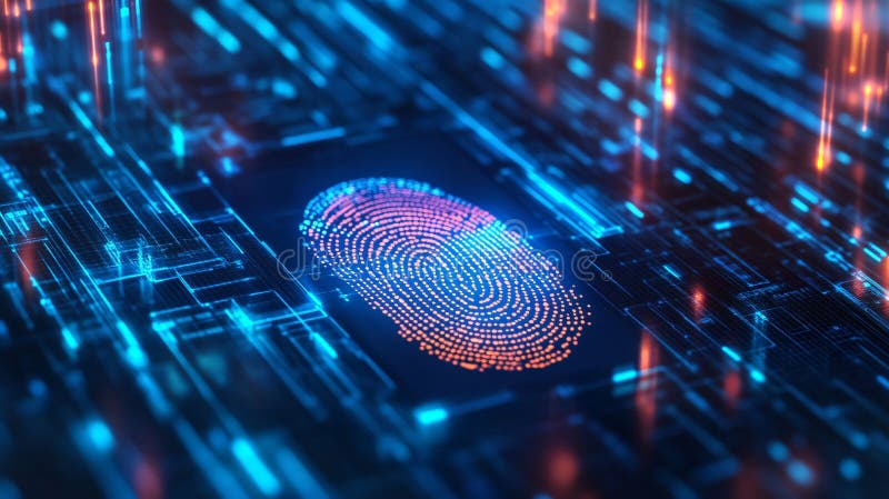 Advanced Fingerprint Scanning System for Identification Purposes Stock ...