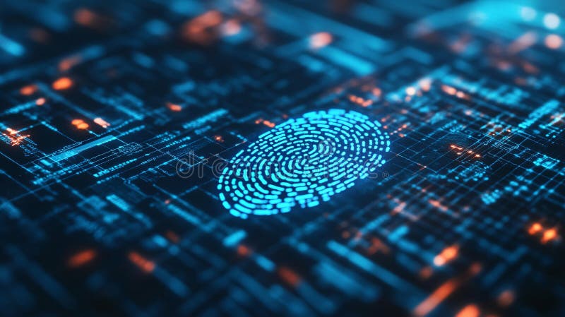 Advanced Fingerprint Scanning System for Identification Purposes Stock ...