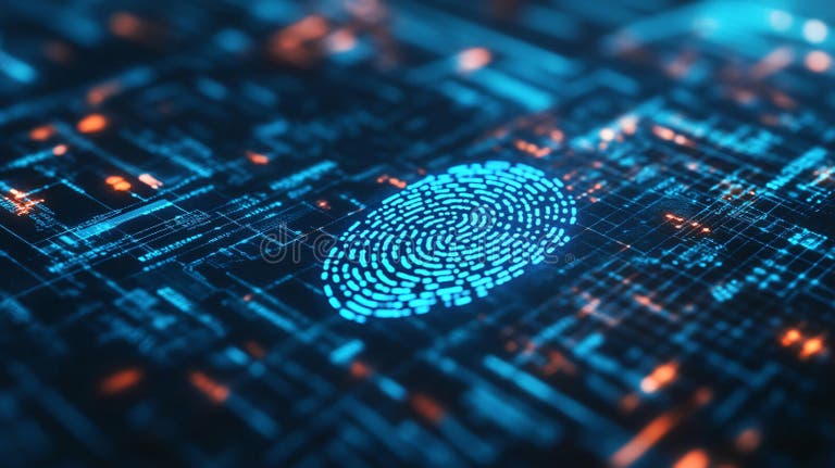 Advanced Fingerprint Scanning System for Identification Purposes Stock ...