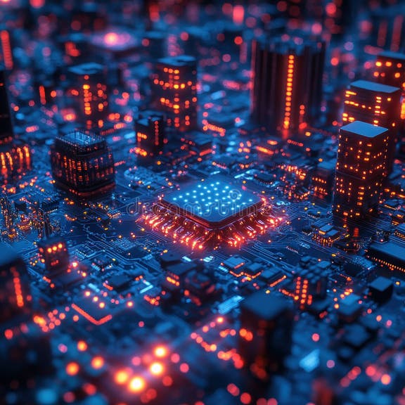 Advanced Futuristic Electronic Board with Quantum Computing and ...