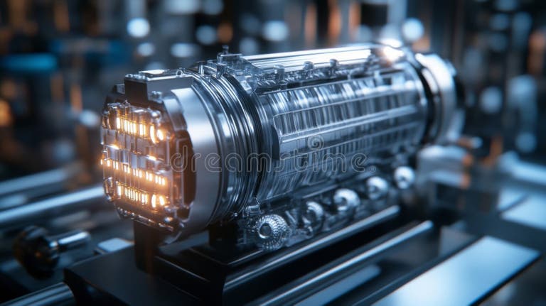 Advanced Futuristic Engine Design Concept Displayed Stock Illustration ...