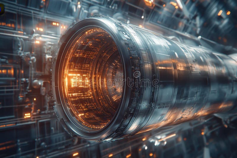 Advanced Futuristic Engine Design Displayed in a High-tech Environment ...