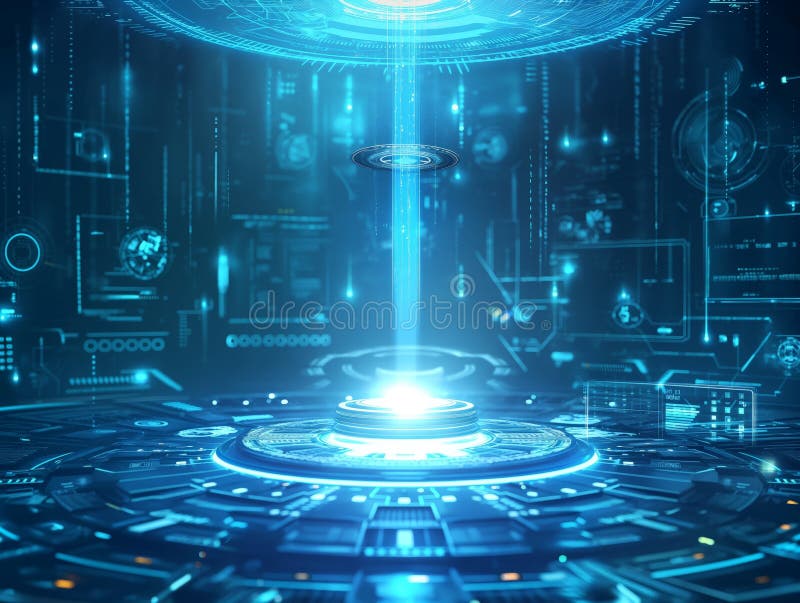 Advanced Futuristic Interface Hub Stock Photo - Image of control ...