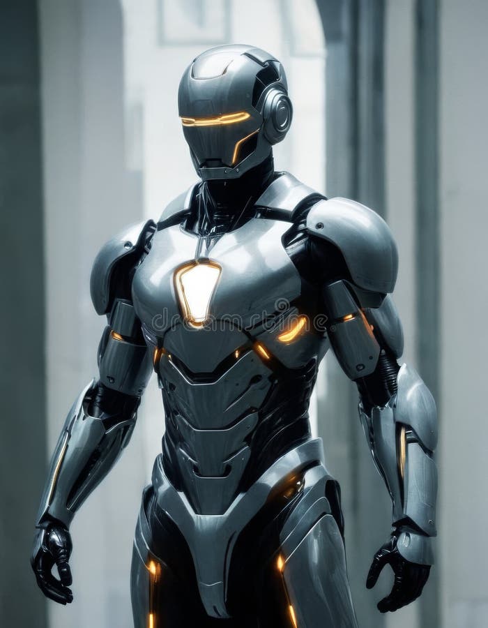 Advanced Futuristic Robot in High-Tech Environment Stock Image - Image ...