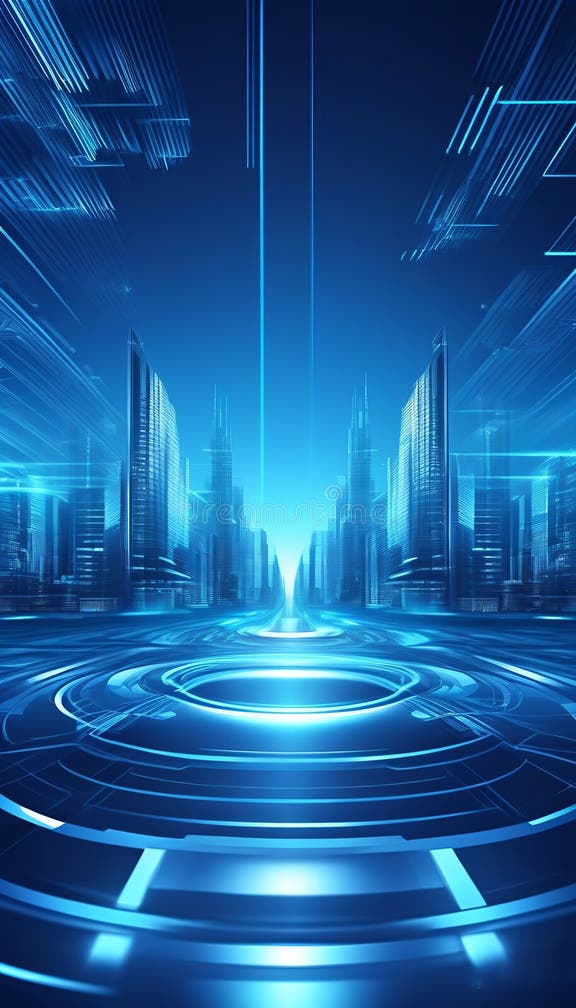 Advanced Futuristic Technology Background Design. Stock Illustration ...