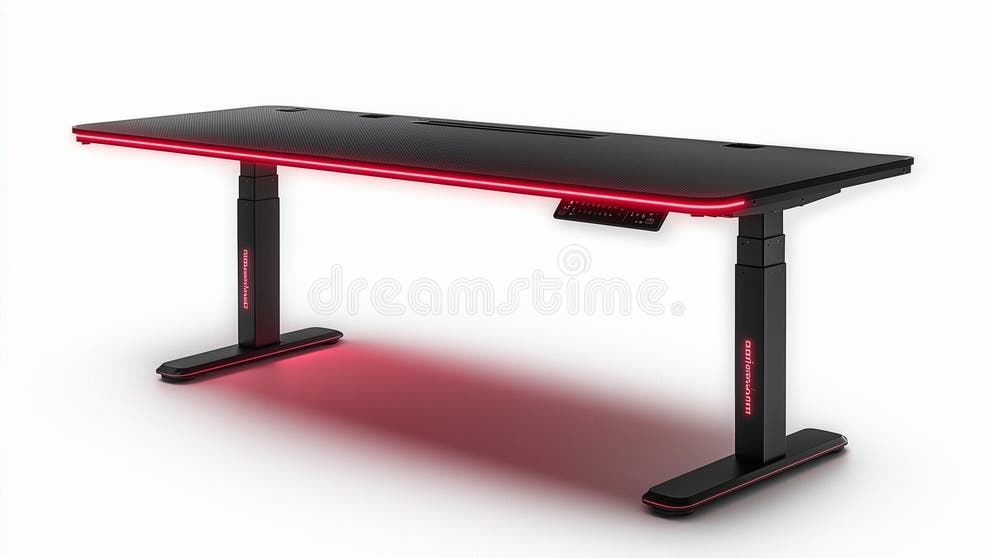 Advanced Gaming Desks with High-tech Features Stock Illustration ...