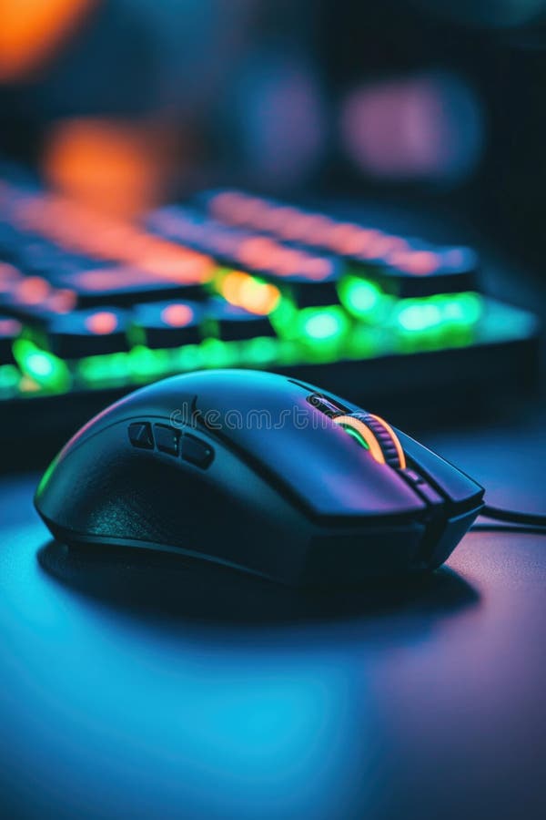 Advanced Gaming Mouse with Illuminated Design Stock Image - Image of ...