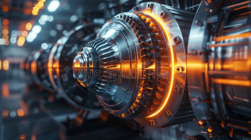 Advanced Gas Turbine Engine in Industrial Setting, Cutting Edge ...