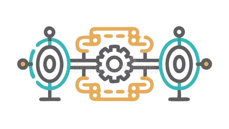 Advanced Gear Mechanism for Complex Systems, Vector Design Generative ...