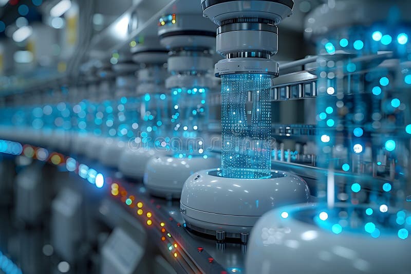 Advanced Genetic Analysis in Hospitals Blue Background Stock ...