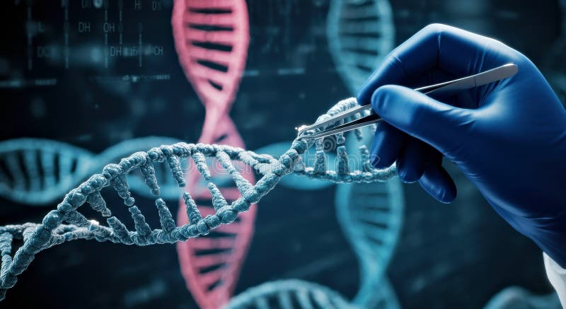 Advanced Genetic Engineering: Scientist Manipulating DNA with Precision ...