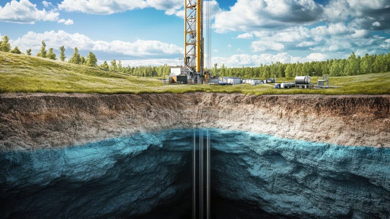 Advanced Geothermal System with Enhanced Drilling Technology Stock ...