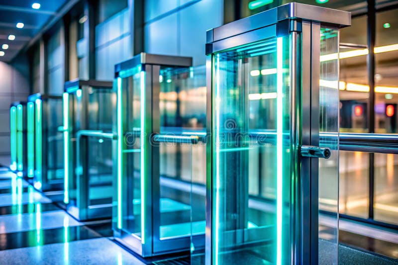 Minimalist Glass Scanner Gate Stock Illustrations – 1 Minimalist Glass ...