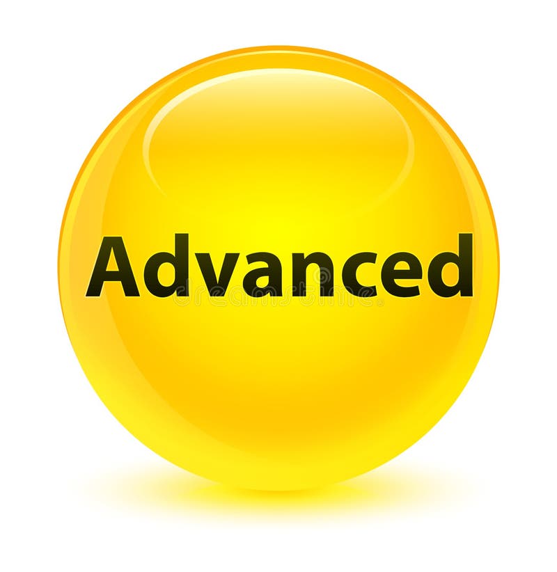 Advanced Glassy Yellow Round Button Stock Illustration - Illustration ...