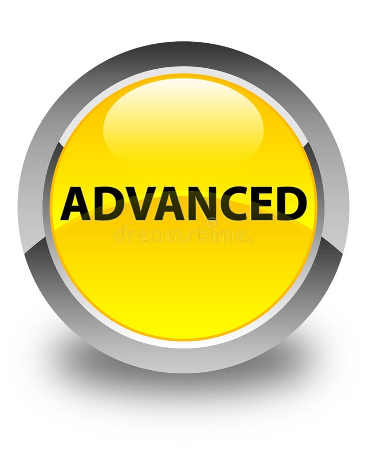 Advanced Glossy Blue Round Button Stock Illustration - Illustration of ...