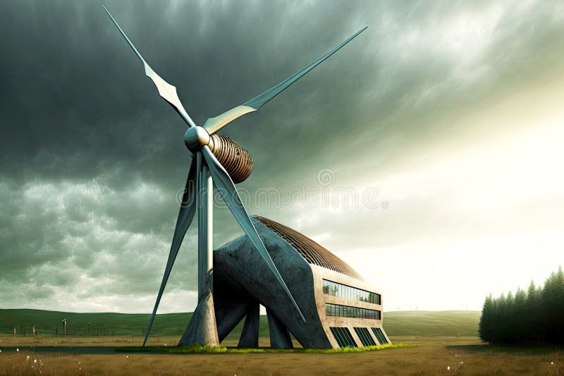 Advanced Green Technology Turbine with Propeller for Wind Energy Stock ... Advanced Green Technology Turbine with Propeller for Wind Energy Stock ...