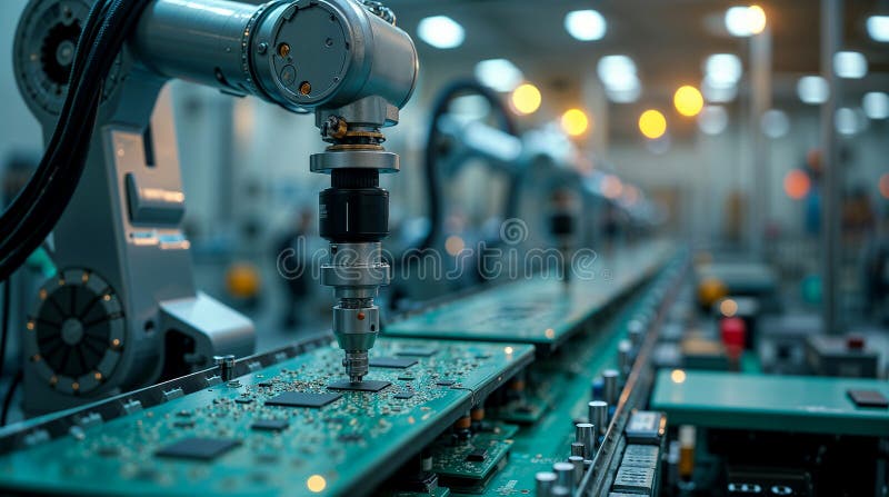 Advanced High Precision Robot Arms on Fully Automated PCB Assembly Line ...