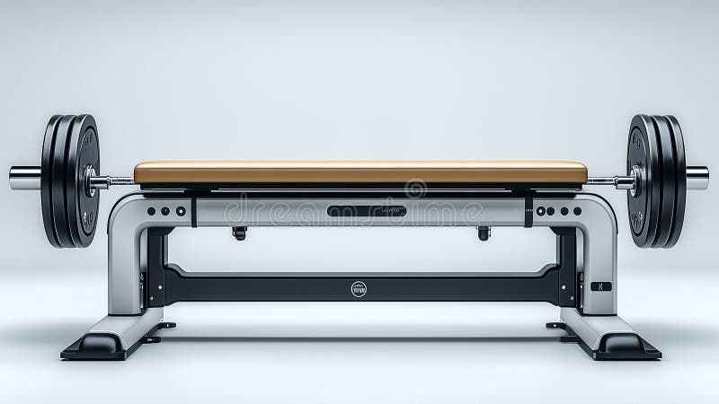Futuristic Smart Bench Press Machine Stock Illustration - Illustration ...