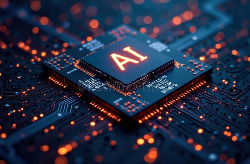 Circuit Board Cpu Microchip Starting Ai Visualization Neural Networking ...