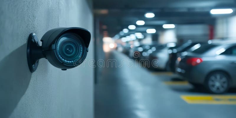 Advanced HighTech IP Security Camera Installed in a Contemporary Modern ...