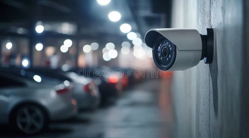 Advanced HighTech IP Security Camera in a Parking Lot for Improved ...