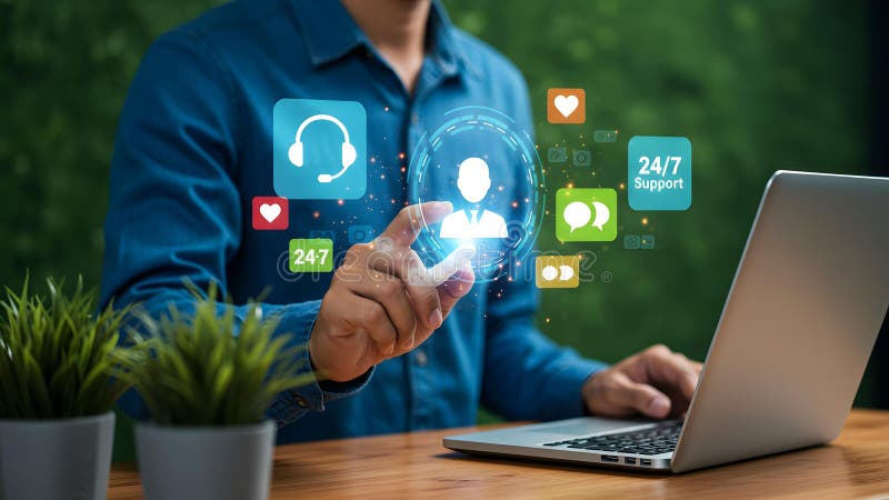 Advanced Holographic Chart Office in the Office Stock Illustration ...