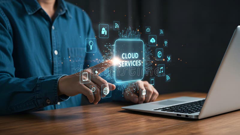 Advanced Holographic Chart Office in the Office Stock Illustration ...