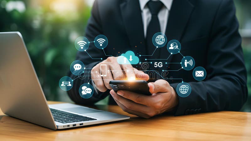 Advanced Holographic Chart Office in the Office Stock Illustration ...