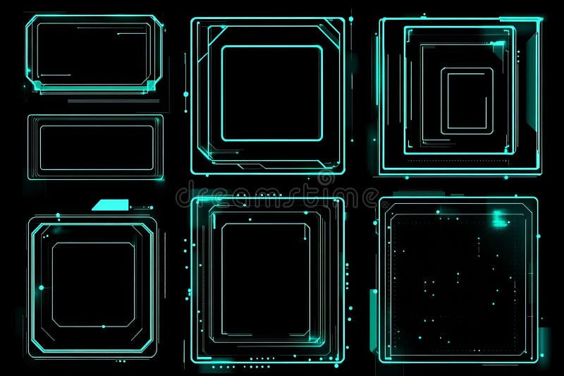 Advanced HUD Element Frame Featuring a Futuristic Interface Stock Photo ...