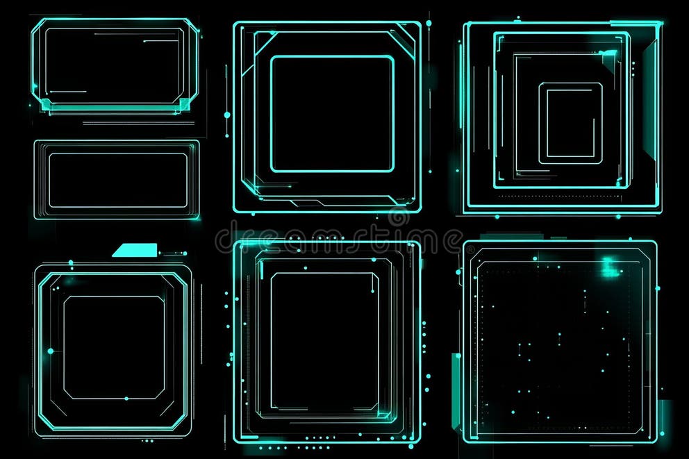 Advanced HUD Element Frame Featuring a Futuristic Interface Stock Photo ...