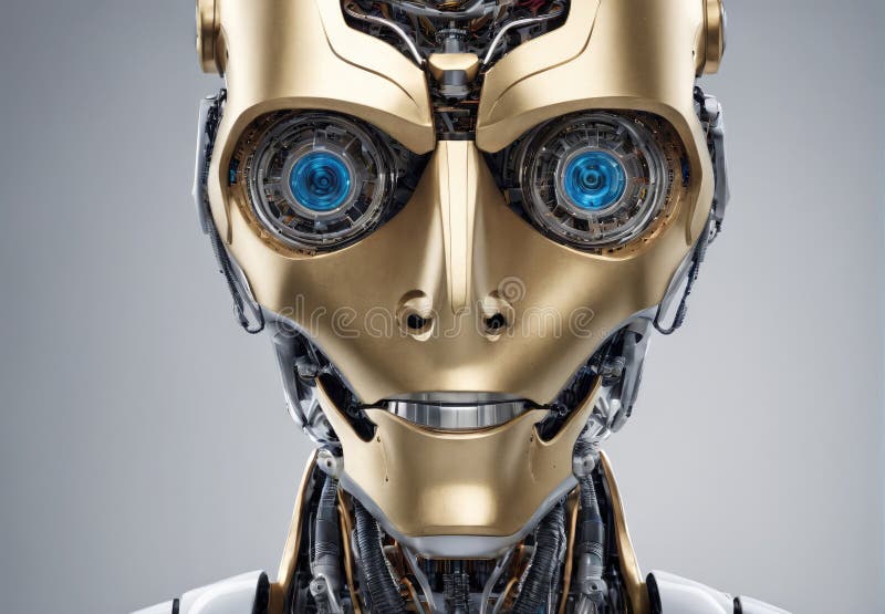 Advanced Humanoid Robot with Mechanical Features Displaying Intricately ...
