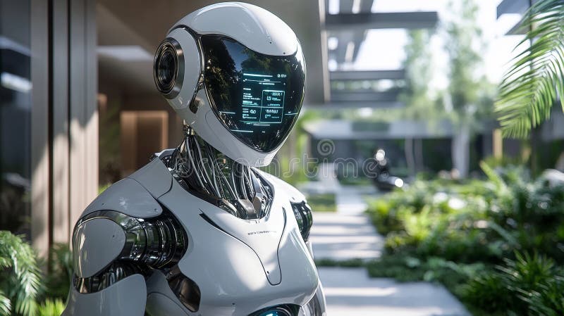 Advanced Humanoid Robot in Modern Home, Symbolizing Smart Living and ...