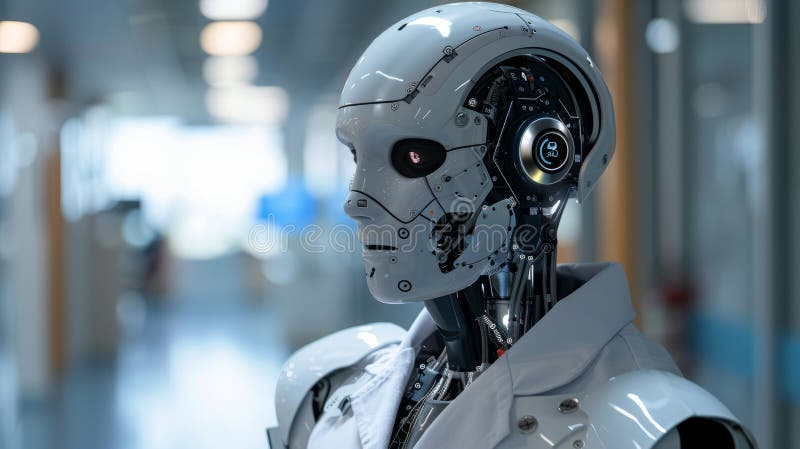 Advanced Humanoid Robot in a Modern Laboratory Setting during Daytime ...