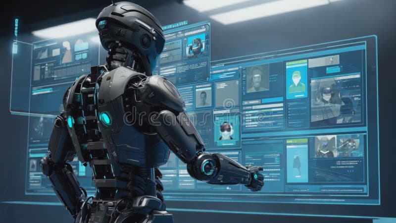 The Humanoid Robot Showcases Advanced Tech with Visible Circuits and ...