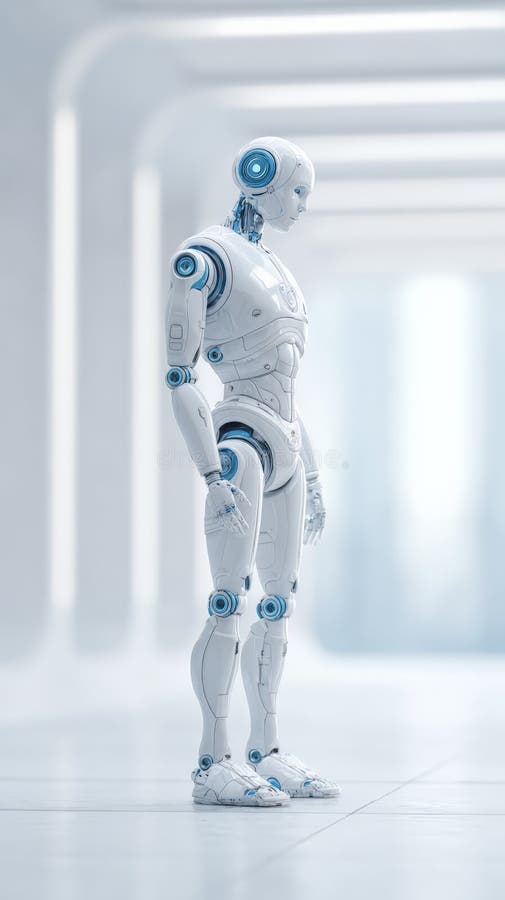 An Artificial Intelligence Machine Standing in Manufacturing Plant ...