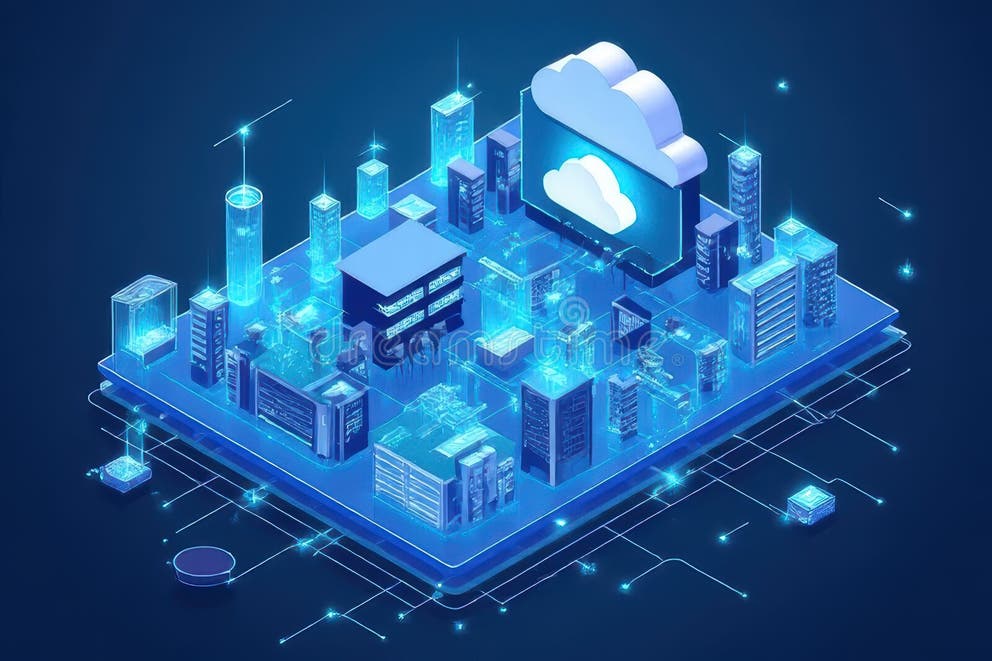 Advanced Hybrid Cloud Infrastructure for Enhanced it Hosting Stock ...