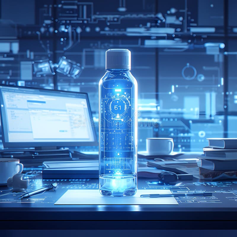 Advanced Hydration - Tech-Inspired Energy Boost Stock Illustration ...